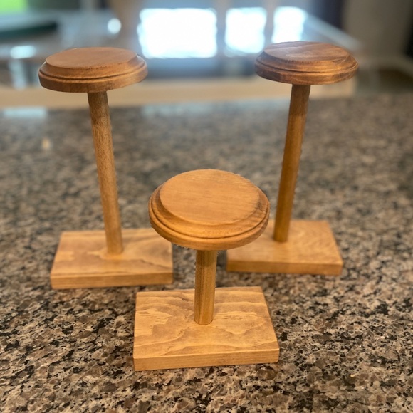Storage & Organization | Rustic Wood Hat Display Racks Like New 3 ...